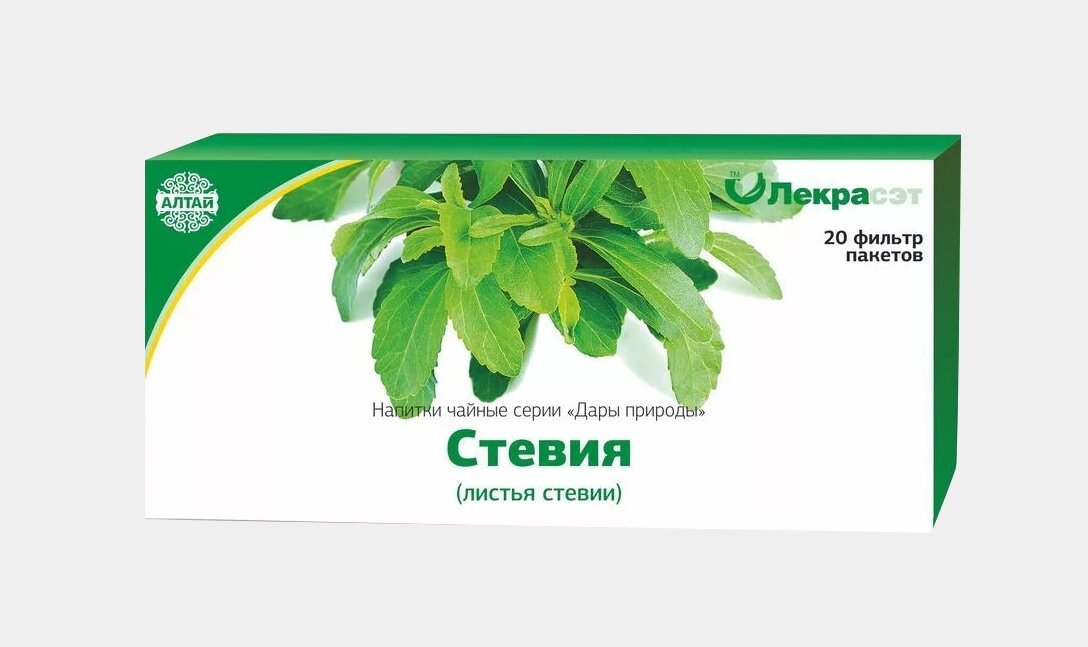 Стевия лист, 20 фильтр-пакетов (Лекра-СЭТ) (производство Алтай)