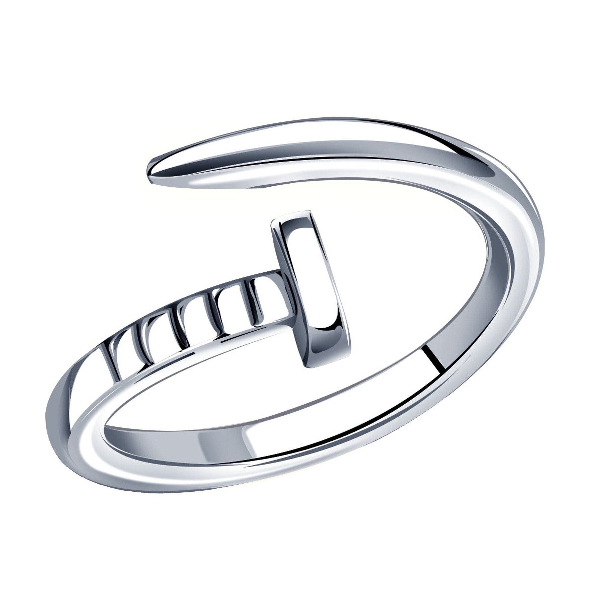 Кольцо, белое золото, 585 проба