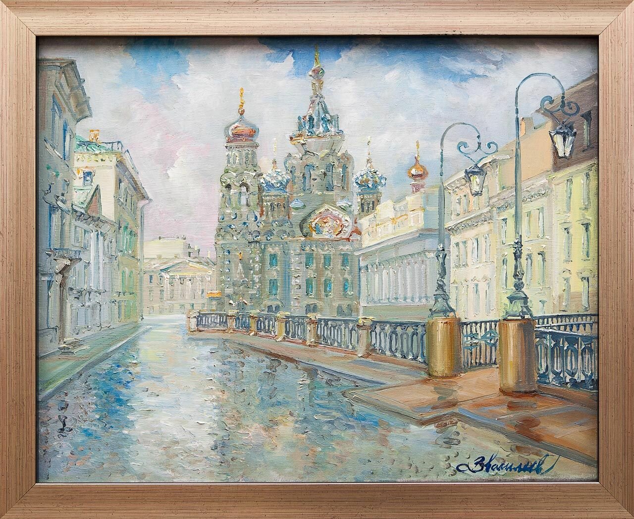 Картина маслом "Спас на Крови" Васильев Non KGT