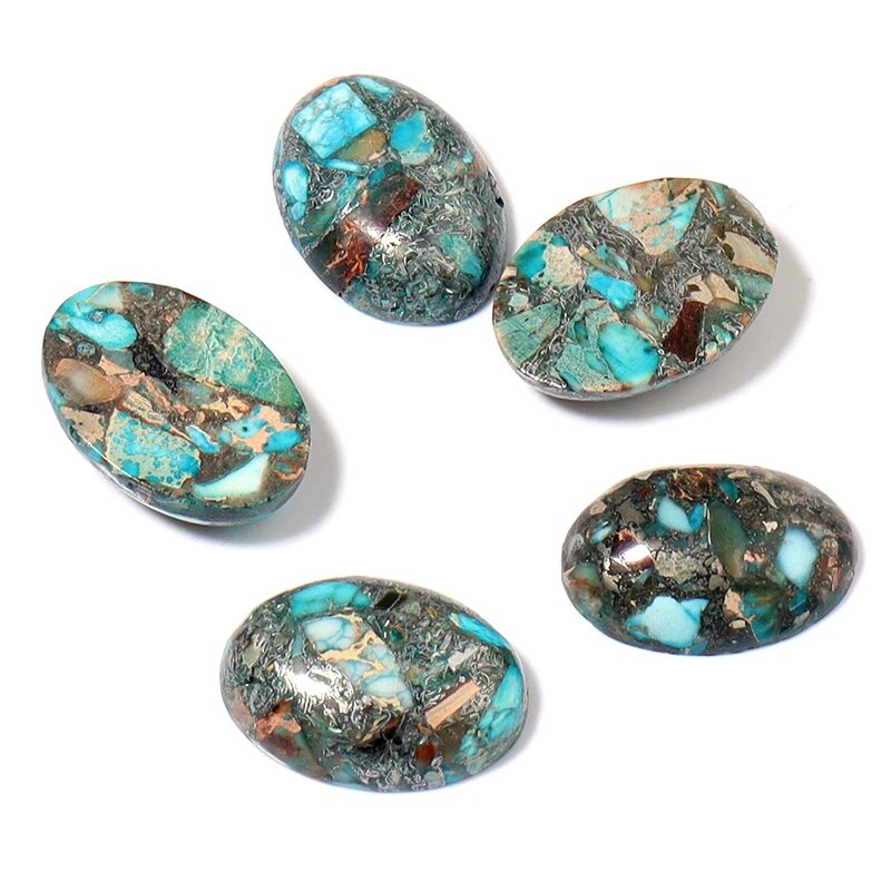 Кабошоны из лазурита DC Impressionism 2 шт. 18x25mm, blue