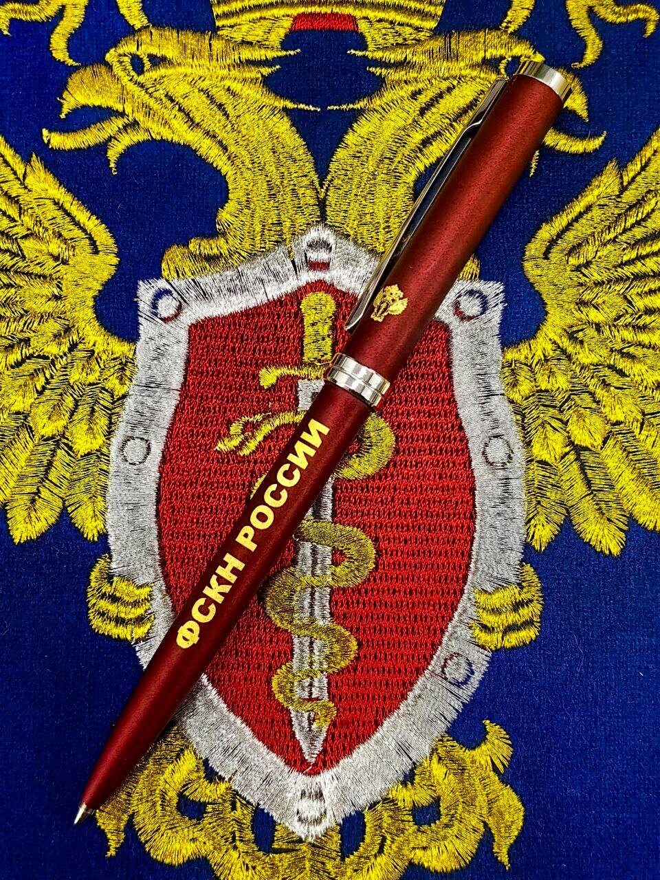 Ручка шариковая SENATOR фскн России бордовая