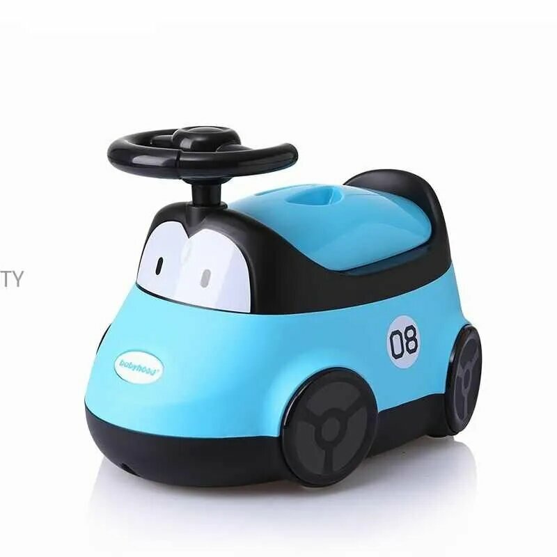 Детский горшок, мультяшная машинка, синий, съемный, легко моется