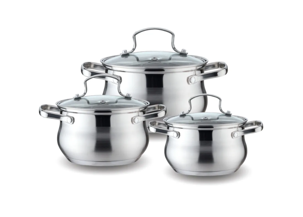 KELLI KL-4209, Набор посуды из 6 предметов ( 2,1л, 3л, 4л)