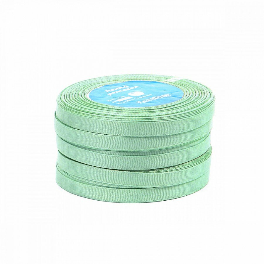 Лента репсовая 10мм в инд. упаковке цв. F199 мятный Magic4Hobby уп. 22,86м (+-1м)