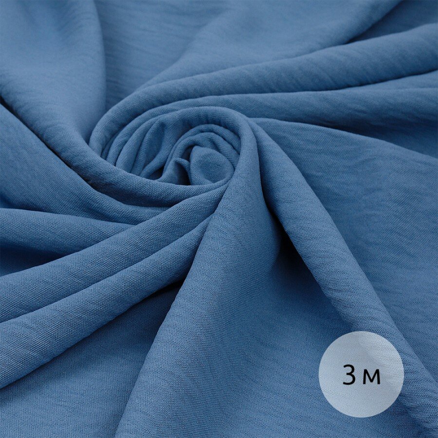 Ткань Лен искусственный Манго 160 г/м² 100% пэ TBY. Mg.09 цв. голубой уп.3м