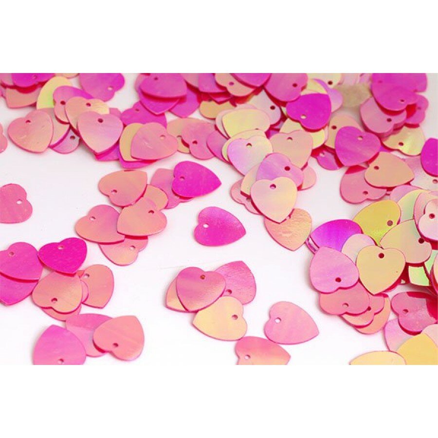 Пайетки россыпью Ideal TBY-FLK297 10мм цв.028 ярк. розовый уп.50г