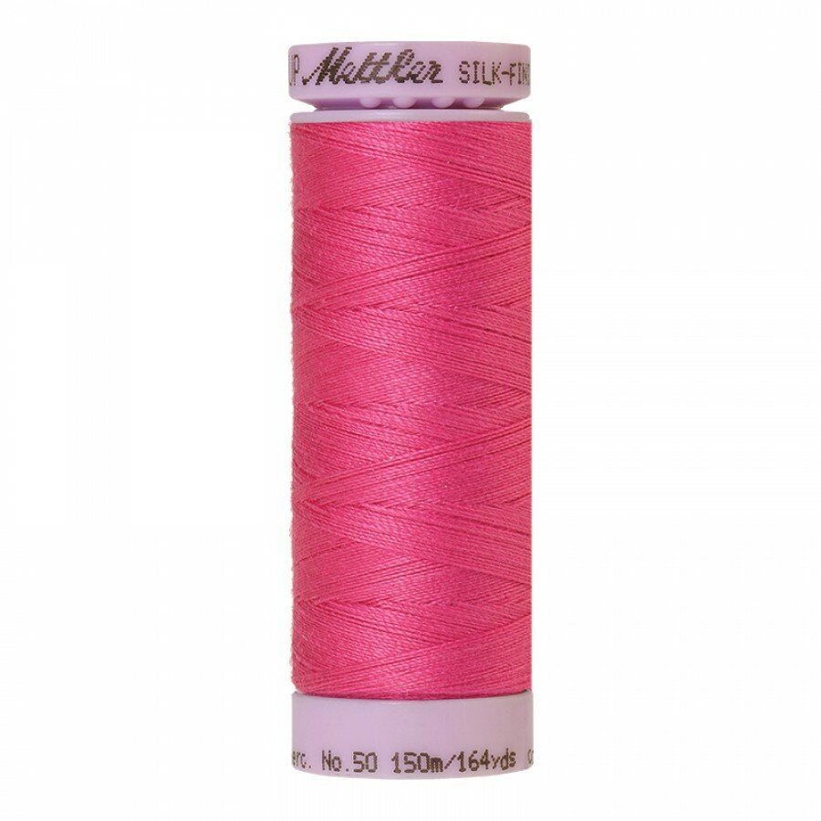 Нить для машинного квилтинга SILK-FINISH COTTON 50, 150 м 1423 Hot Pink