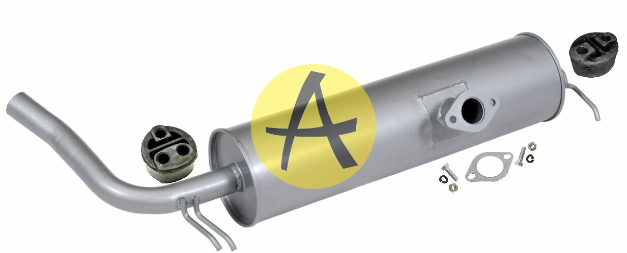 Глушитель задняя часть Tiggo/Vortex Tingo + резинки крепления + прокладка + болты