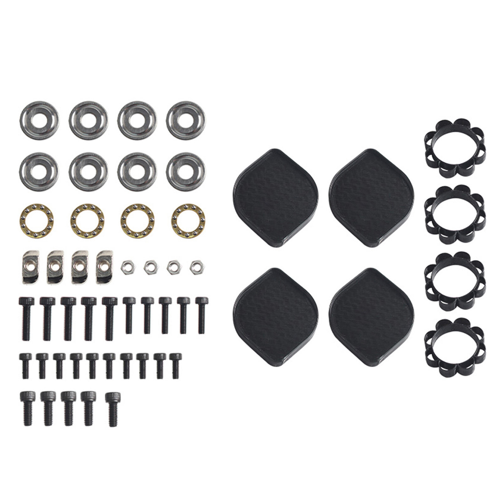 Omnidirectional Self-Aligning Anti-Vibration Foot Pad 3D Printer Accessory Strong Shock Absorption Compatible with Bambu X1 Carbon P1S P1P X1 X1E A1 A1 mini Creality K1 series Prusa Mk3 Mk4 Bear Voro 2.4 with F8-22M Bearings 11 balls TPU 95A Material 0.4