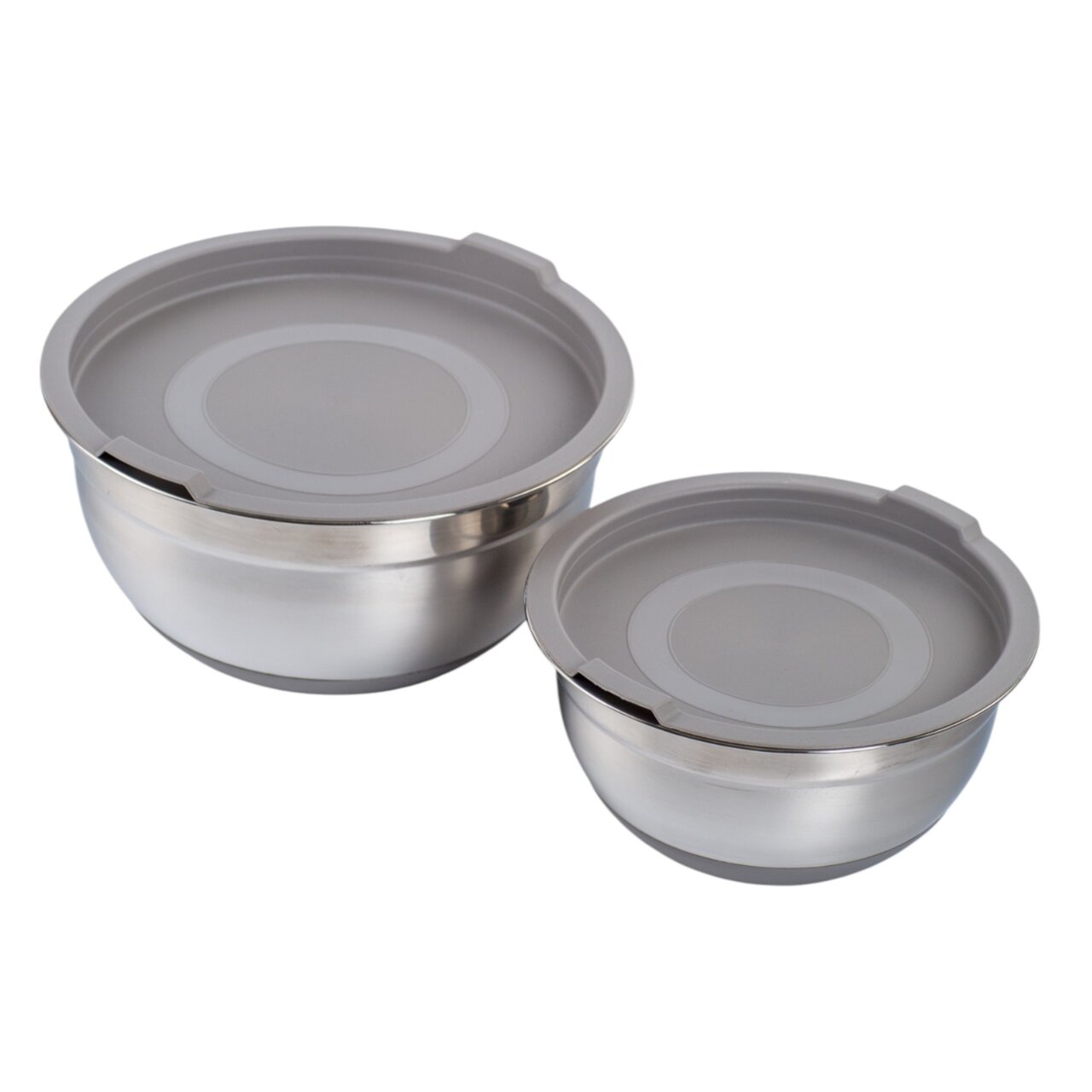 Attribute Steel Scandinavia Набор мисок с крышками 1.5 и 2.4 л из нержавеющей стали 2шт