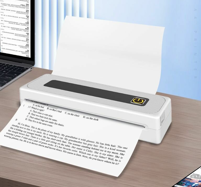 Портативный a4 мини принтер для тату, мини принтер для телефона без чернил