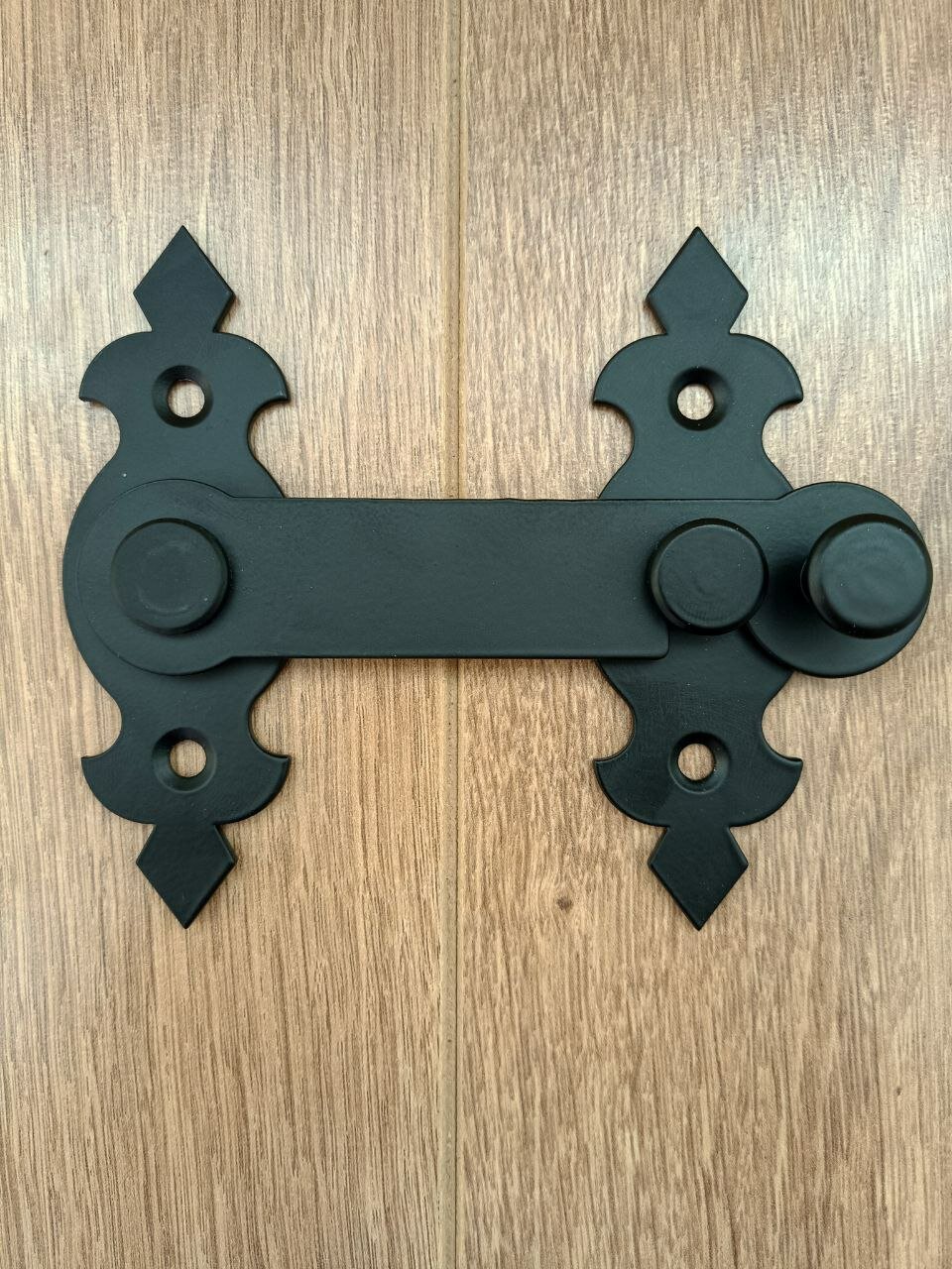 Щеколда дверная "Готика" (120) (черный)