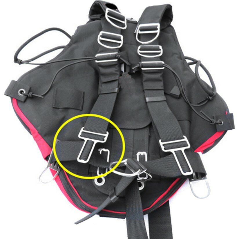 Держатель ремня для подводного плавания с боковым креплением из нержавеющей стали, подходит для 5-сантиметровой стропы, прочные аксессуары для компенсатора плавучести - стиль 1