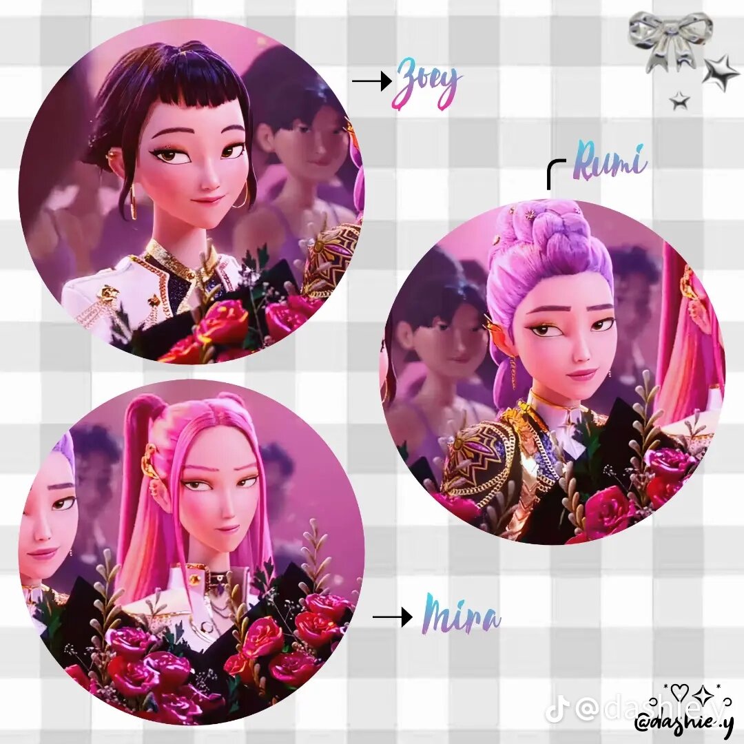 Стикеры/наклейки - K-POP DEMONS HUNTERS, Huntrix, Saja Boys, 5*5 см