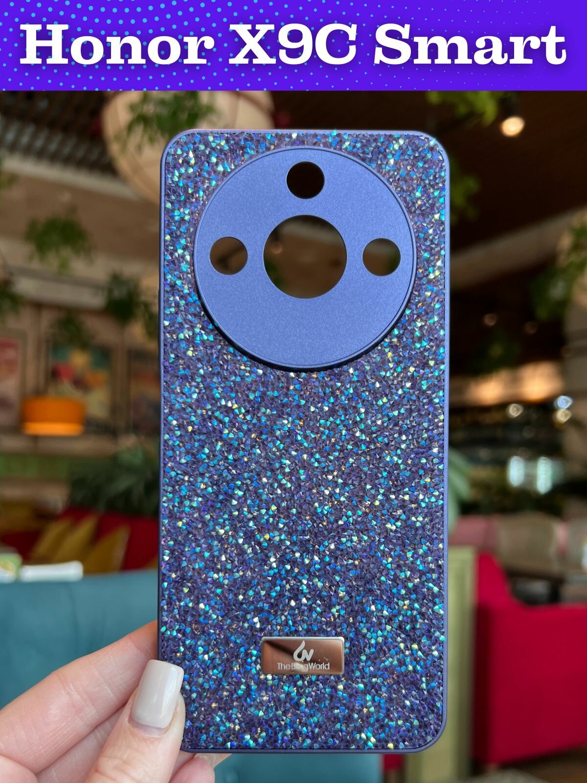 Чехол на Honor X9C Smart / Хонор Х9С Смарт силиконовый the bling world (Фиолетовый)