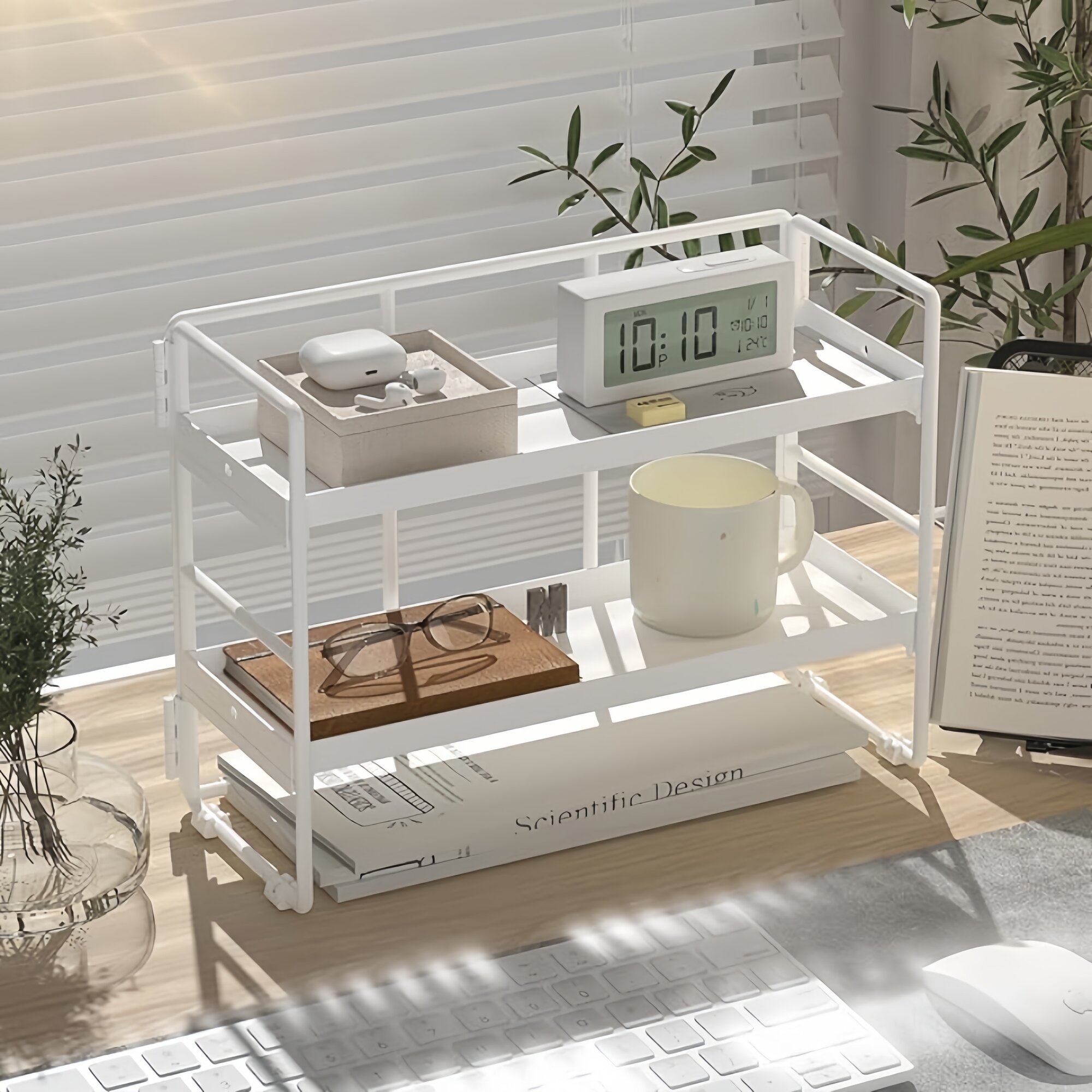 2-слойный металлический каркас стола для компактного офиса, школы, дома, общежития