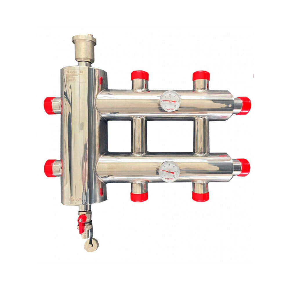 Гидравлический разделитель совмещенный с коллектором 3 выхода Vieir VHSC25-3