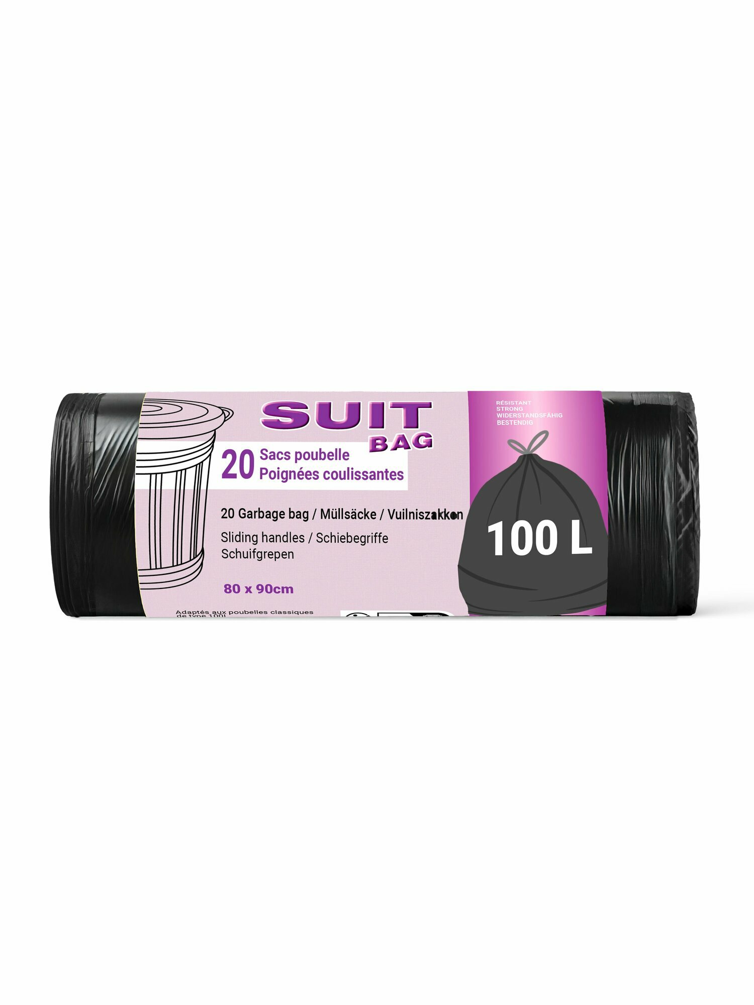 Мешки для мусора POL'HOP 100л (20шт) SUIT1003