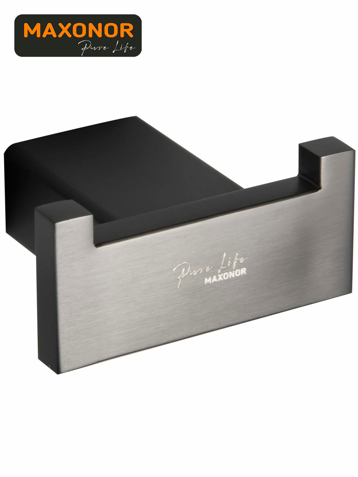 Крючки для ванной Maxonor PURE LIFE ALMA PL1805-2-9 графит матовый Нержавеющая сталь