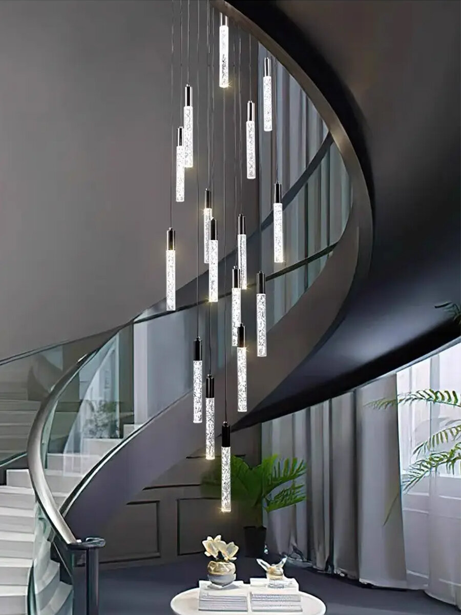 Люстра для лестничной клетки; люстра для кухни; люстра для прихожей на балконе; ярко-черная, 1 головка, 7 Вт