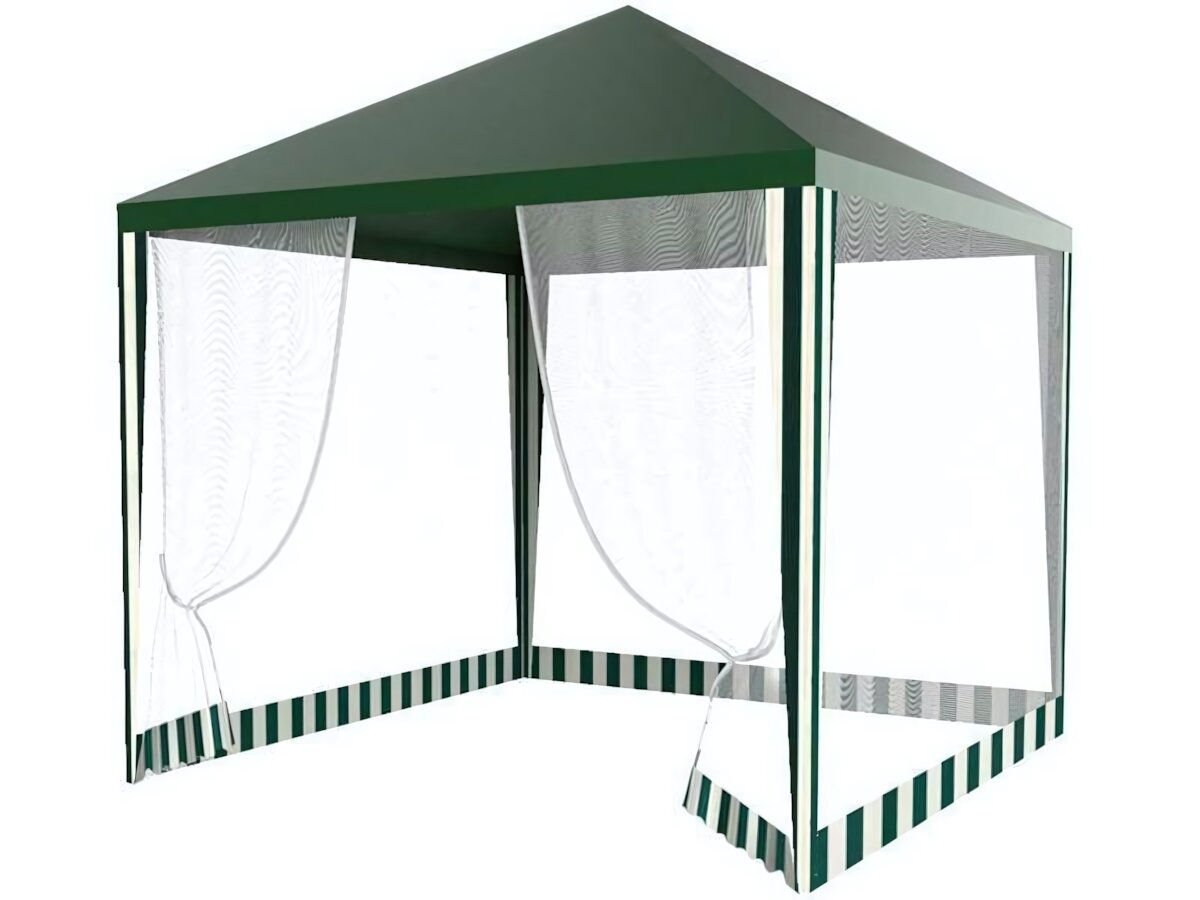 Шатер-тент для отдыха 3м х 3м, каркас сталь 19/25 мм, москитные стенки