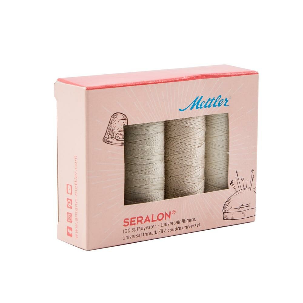 Набор с нитками Seralon в подарочной упаковке 4 катушки Amann Group SE4 Beige-Kit