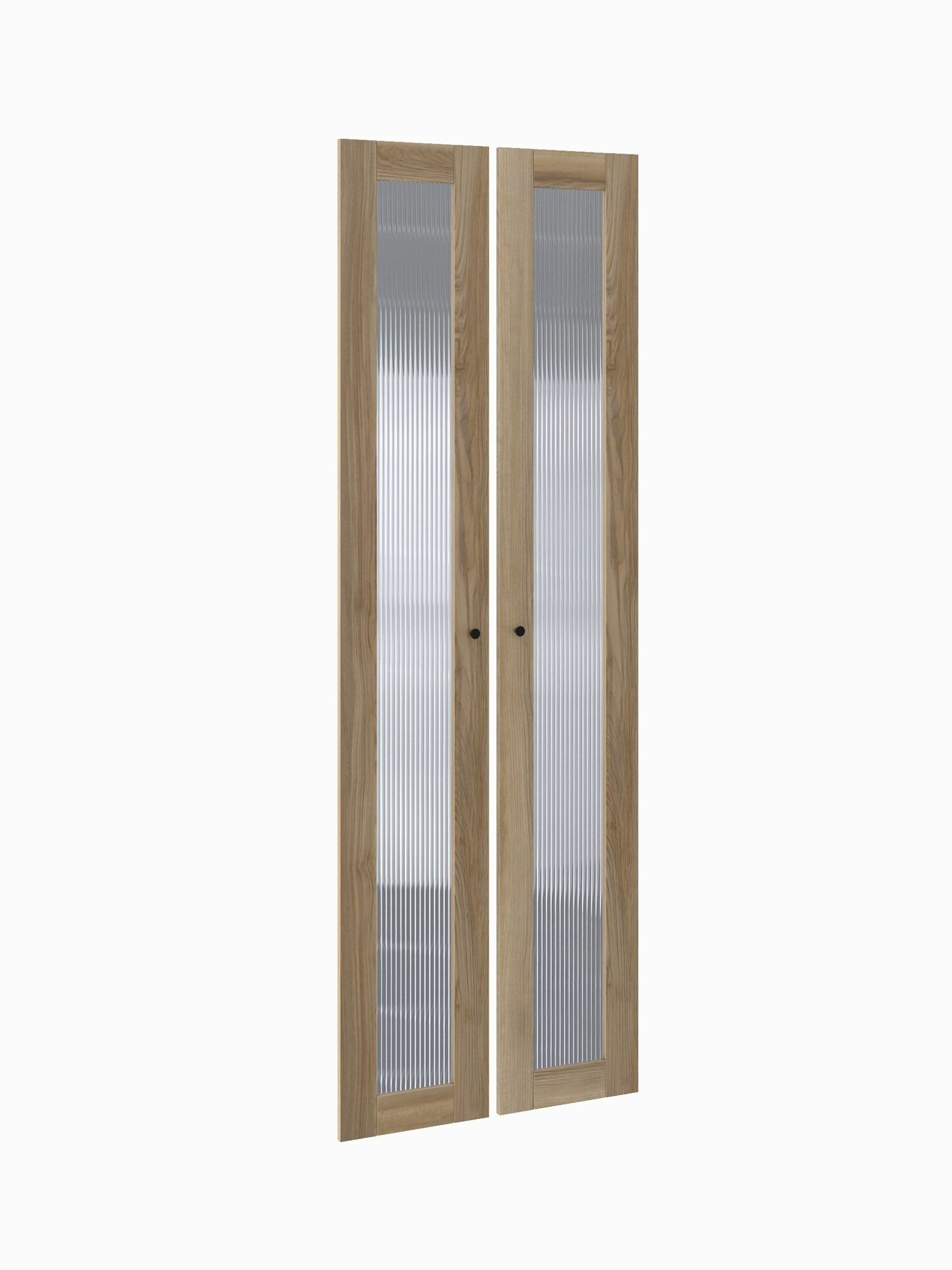 Комплект дверей для шкафа макс, 75 см, со стеклом мору, ясень