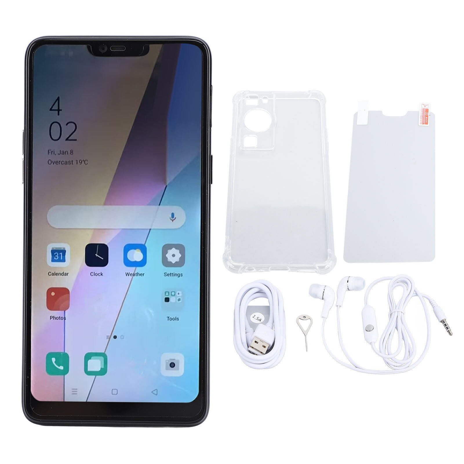 4G Unlocked Smartphone 6.2in HD Screen 7MM Ultra Slim Phone RAM 8GB ROM 256GB 13MP 32MP Dual SIM Dual Standby Octa Core CPU 6000mAh for Android 10.0 Black