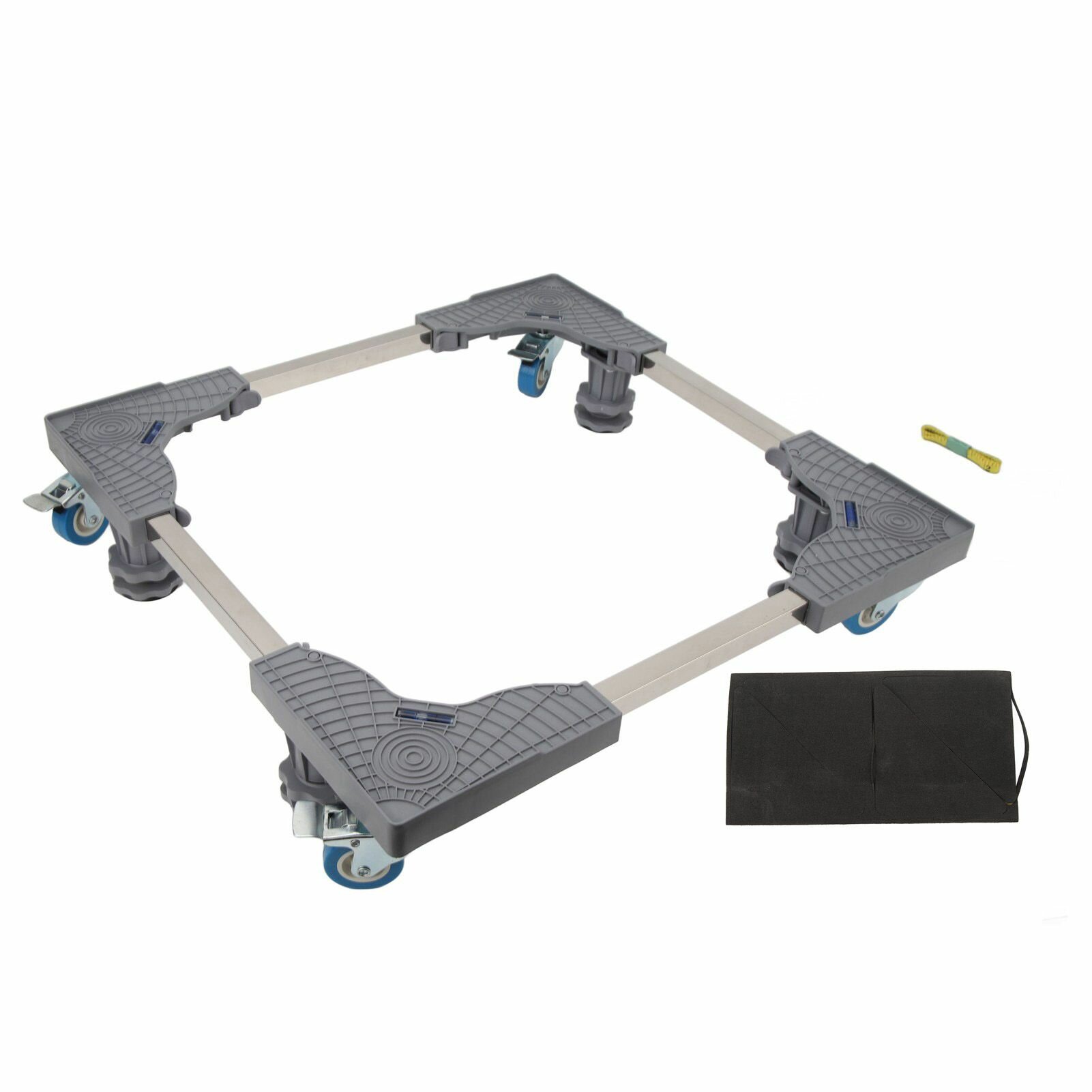 Подставка для холодильника, регулируемая, 4 колеса, серый