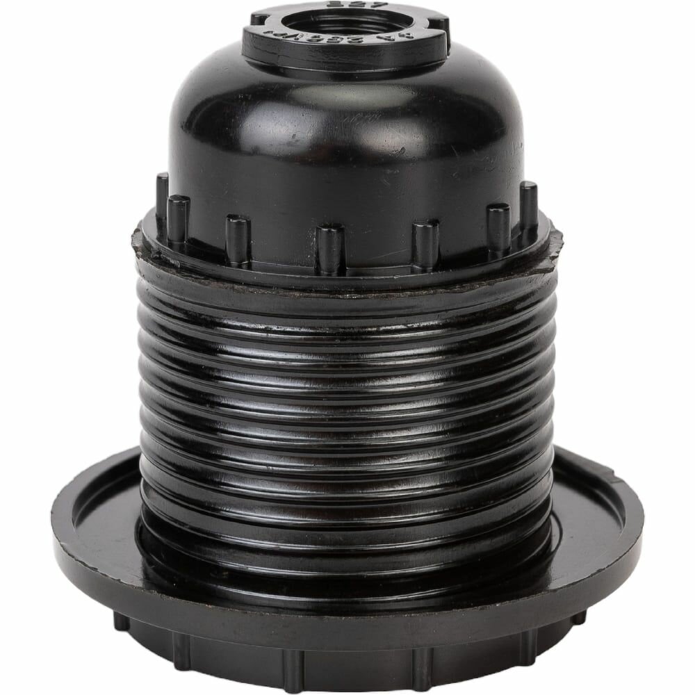 Патрон E27 с кольцом бакелит черн. (х50) (50/200/4800) Эра Б0044084