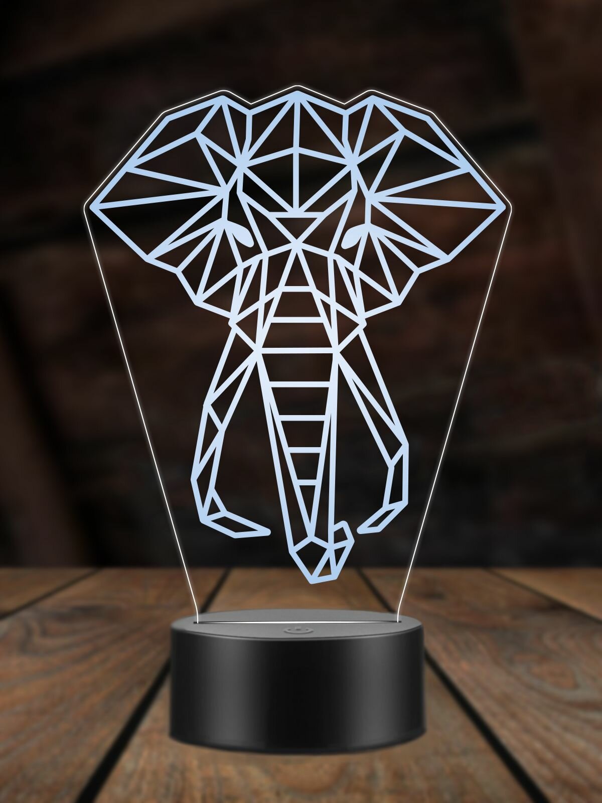 Ночник Геометрический Слон, ночная лампа, 3Д светильник