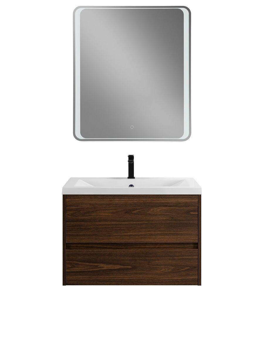 Тумба с раковиной Art&Max Family-M-750-2C-SO-BO/AM-LAV-750-MR-A Дуб бурбон