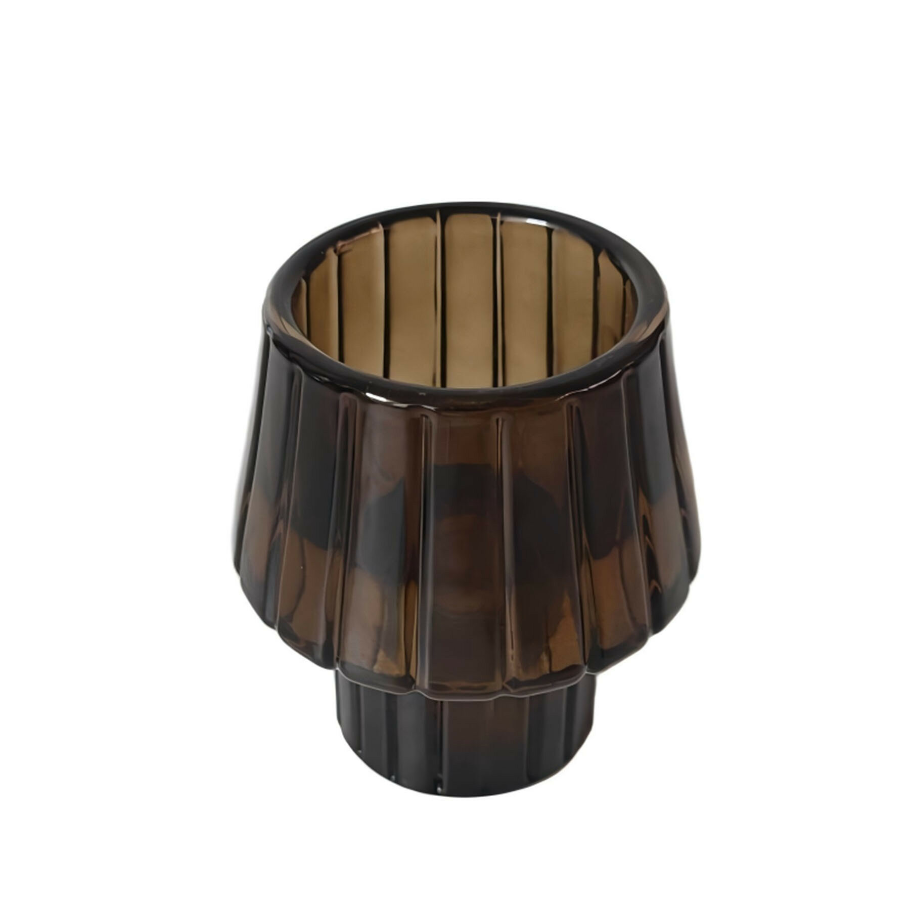 Подсвечник настольный Lumiere 7x7x8 см, стекло, коричневый, без свечи в комплекте