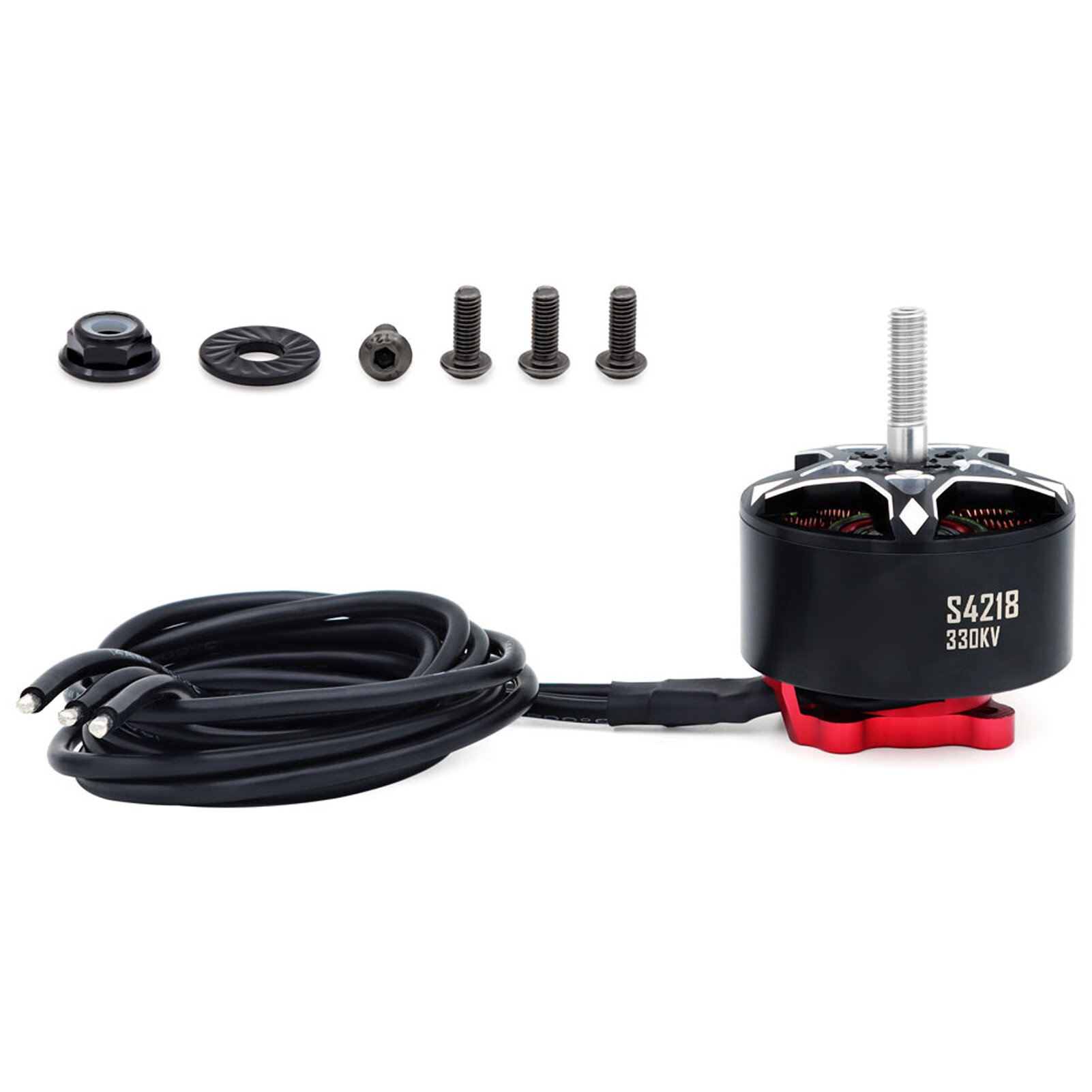 Бесколлекторный двигатель, металлический авиационный двигатель в комплекте для квадрокоптера FPV дальнего действия с дистанционным управлением S4218 330KV