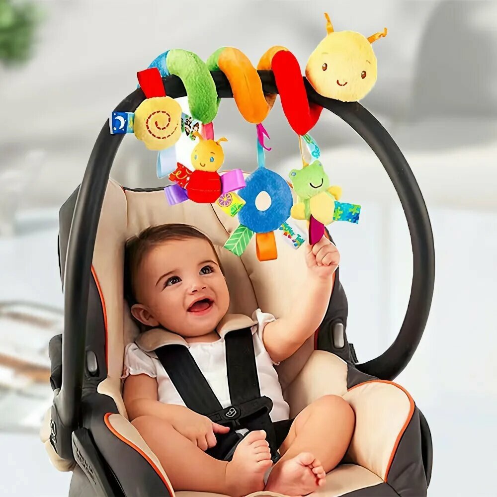 Музыкальная игрушка-мобиль "Гусеница", для новорожденных, с подвесным колокольчиком