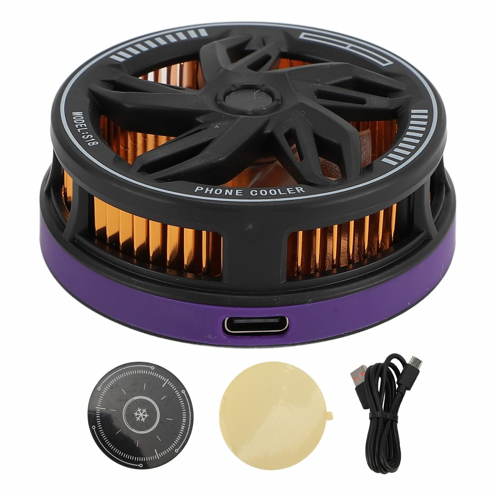 Магнитный охладитель для телефона мощностью 15 Вт, портативный, тихий, охлаждающий вентилятор для сотового телефона, для игр и прямых трансляций, черный