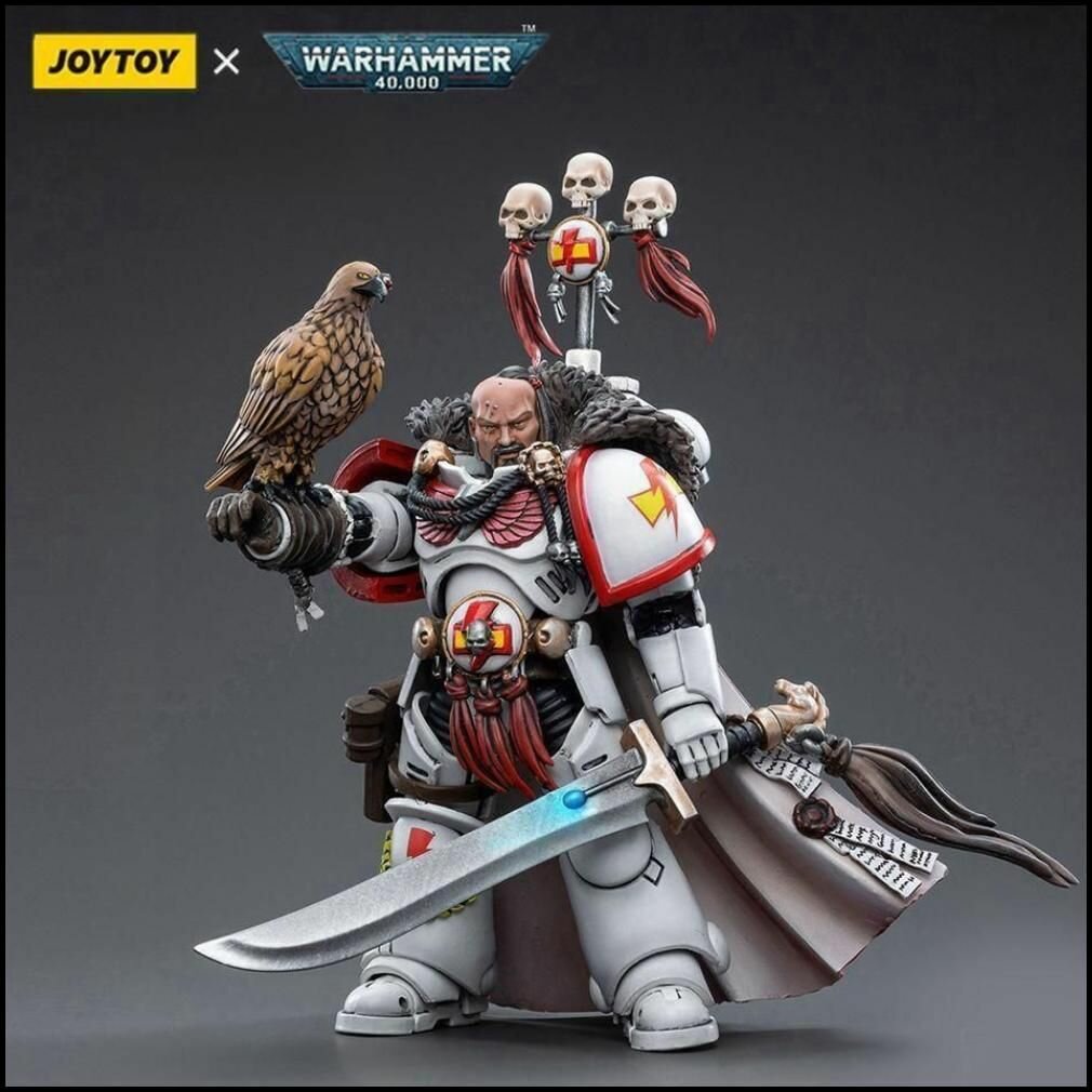 Подвижная фигурка JOYTOY Warhammer 40000 White Scars Captain Kor'sarro Khan, подарок для мальчиков и девочек-AD -enj
