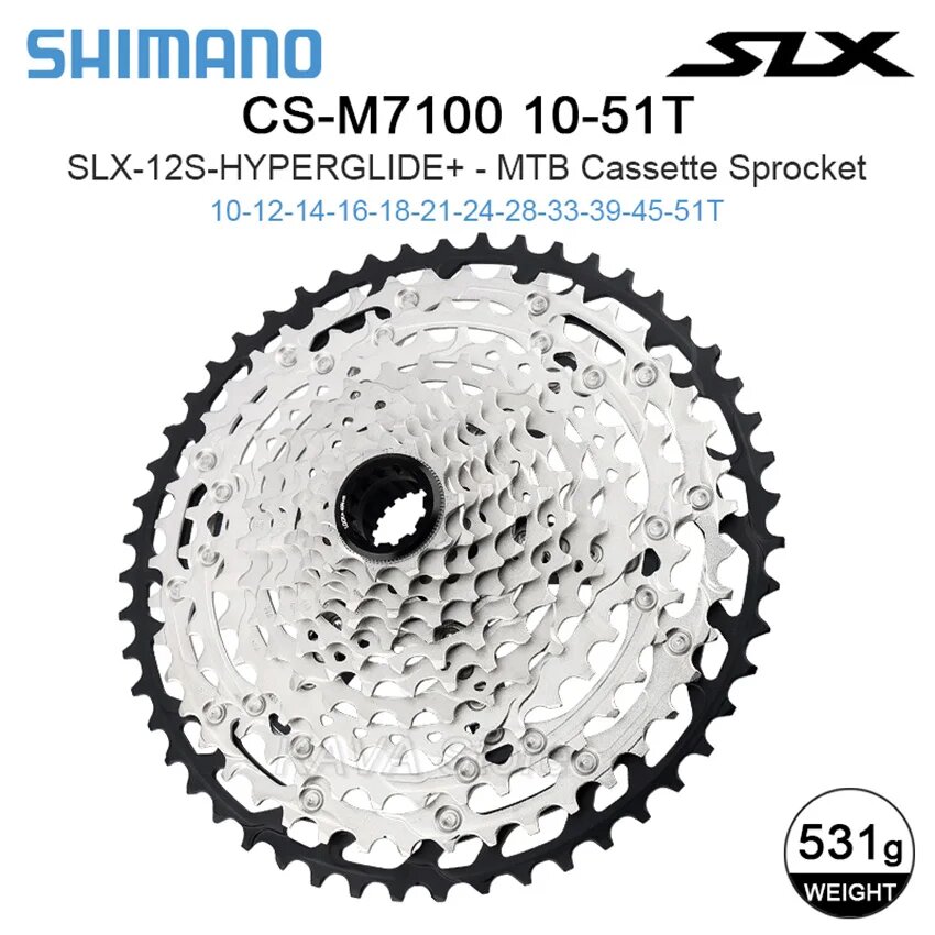 Shimano Deore SLX M7100 кассета 12 скоростей 10-51T