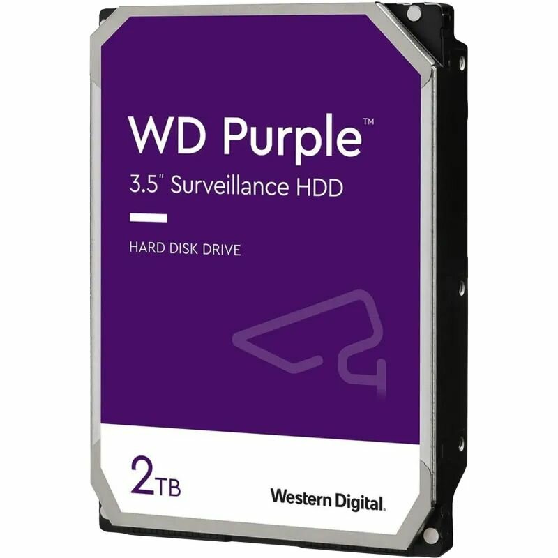 Жесткий диск Western Digital Purple 2TB, SATA, 5400 rpm, 64 MB (WD23PURZ)