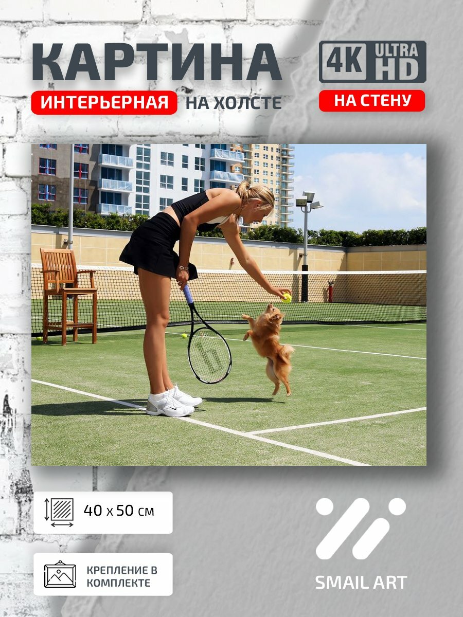 Картина на холсте интерьерная 40 на 50 на стену Шарапова sharapova для спальни атмосфера