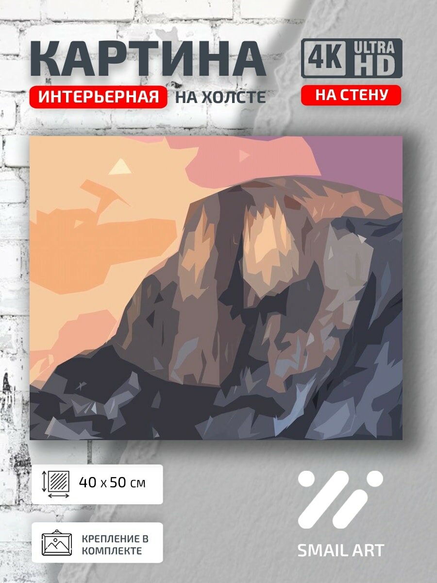 Картина на холсте интерьерная 40 на 50 на стену Компьютер Yosemite для гостиной атмосфера