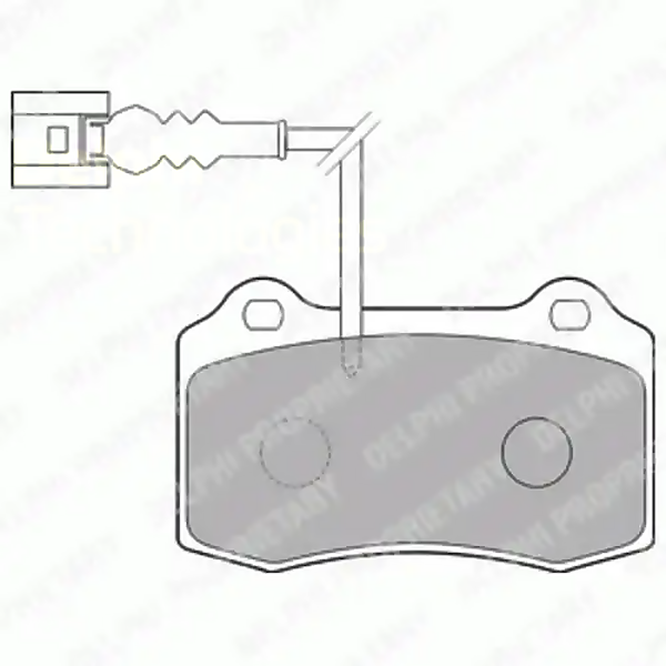 DELPHI LP1753 (1ML698151 / 6KL698151) колодки тормозные дисковые ibiza, leon