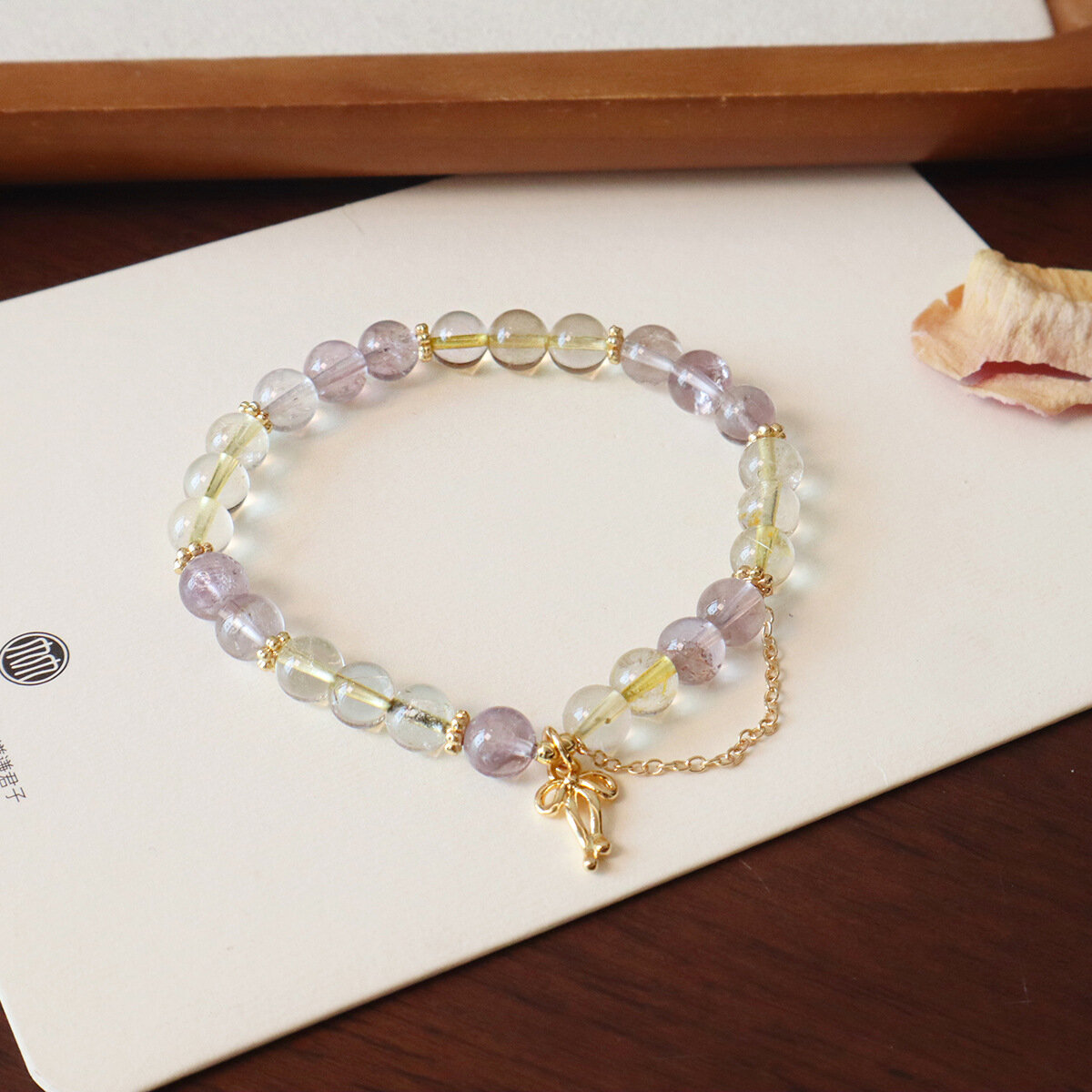 Браслет для гадания, YM Mall из аметиста и кварца Камень Приносит элегантность и удачу