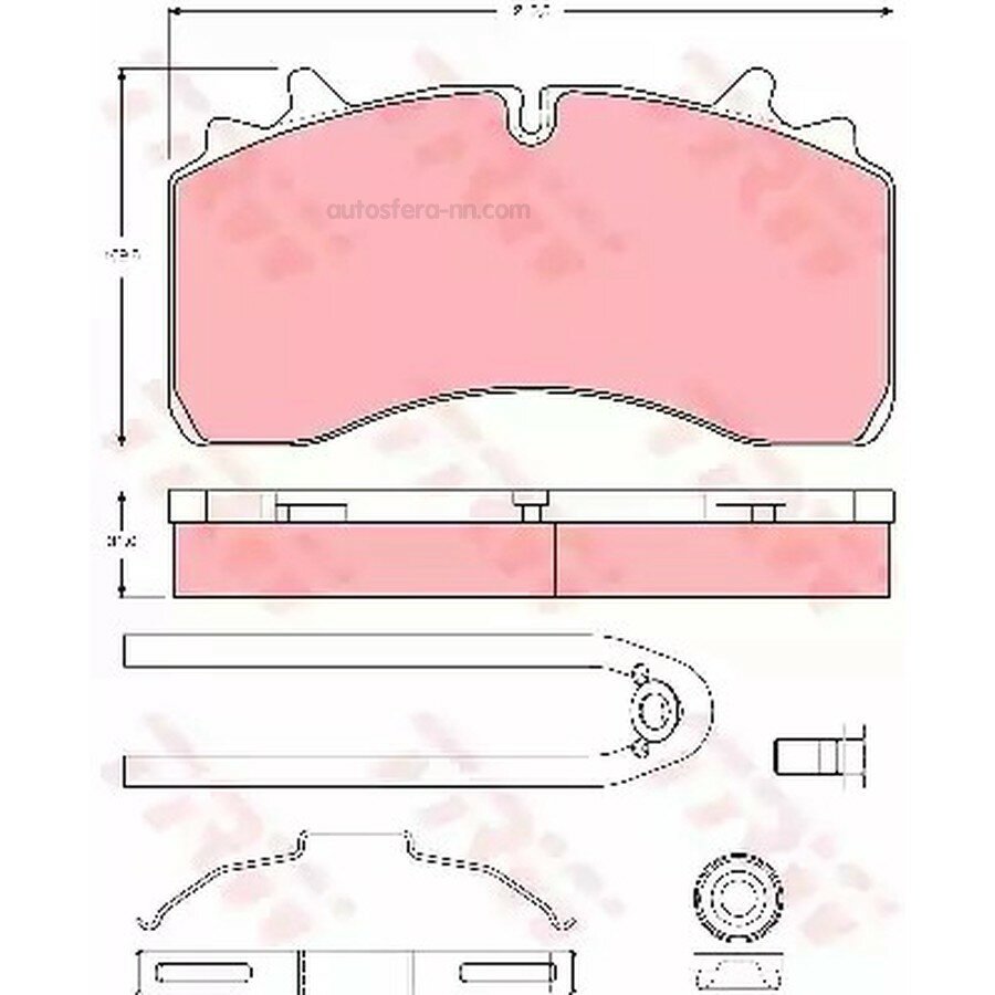 TRW GDB5094 GDB5094 колодки дисковые !29162 210.5x31x109.6\SAF SKRB 9022WI Wabco Integral