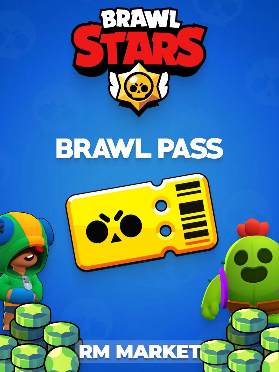 Подписка Brawl stars brawl pass 1 месяц, supercell бравл старс