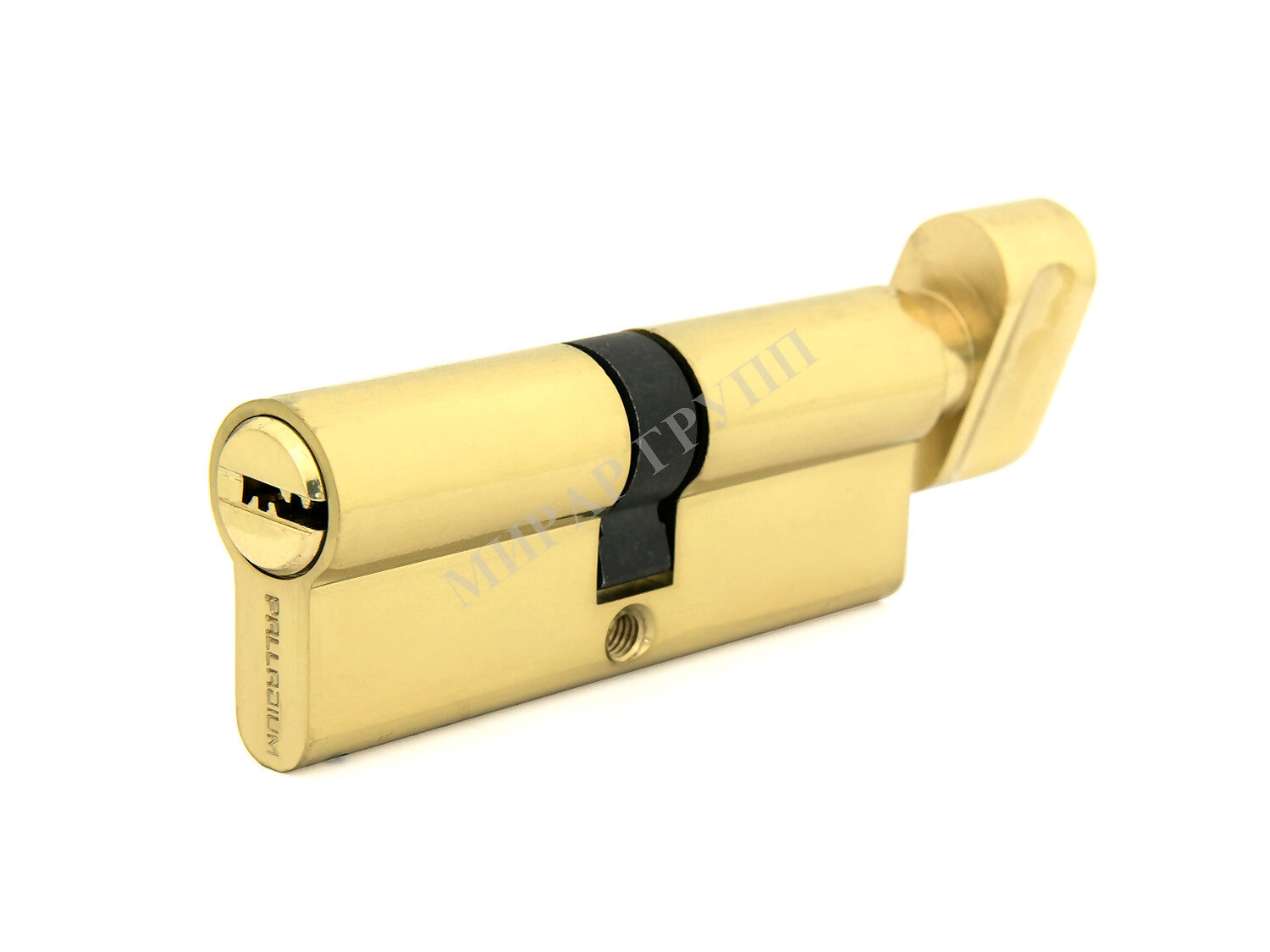 Цилиндровый механизм (личинка для корпусов замков, входных и межкомнатных) Palladium (Китай) ключ-вертушка серии 2J07 золото 40/40