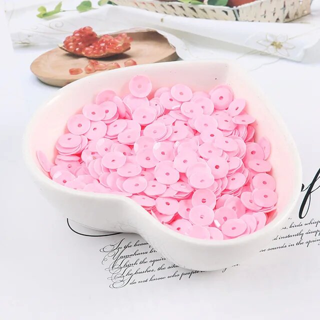 Блестки ПВХ Lucky Sewing 6 мм 720 шт Розовый, Solid Light Pink