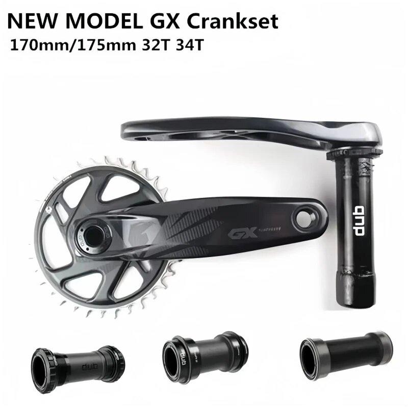 Шатуны SRAM GX EAGLE DUB 170 мм 175 мм 34T 32T MTB, двухсторонние велосипедные шатуны DUB BSA BB92 PF30 BB, смещенные шатуны 3 мм