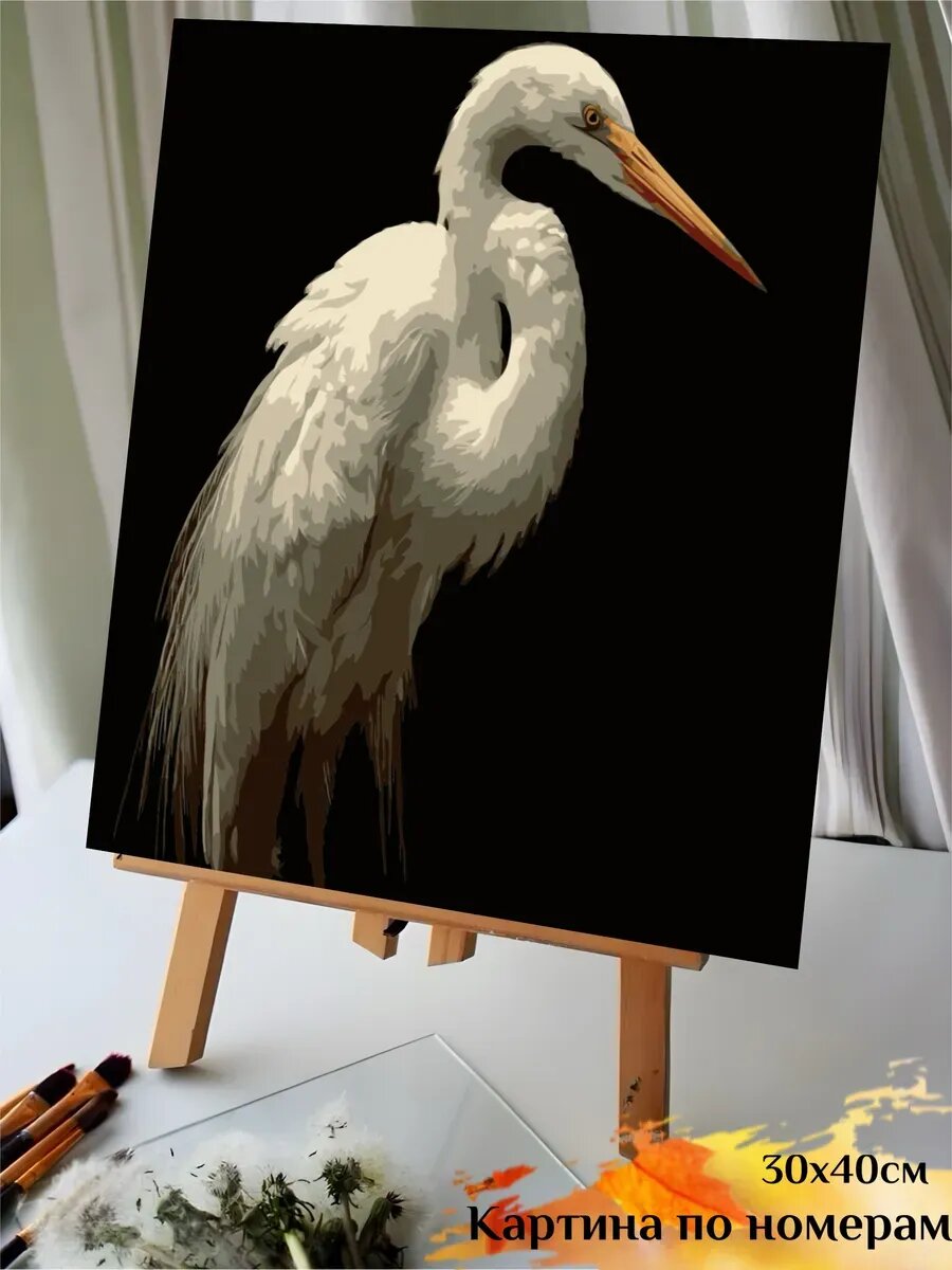 Картина по номерам цапля
