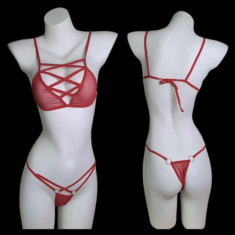 Сексуальный кружевной боди с открытой промежностью, прозрачным дизайном, обнажающим грудь и состоящий из трех частей. 15